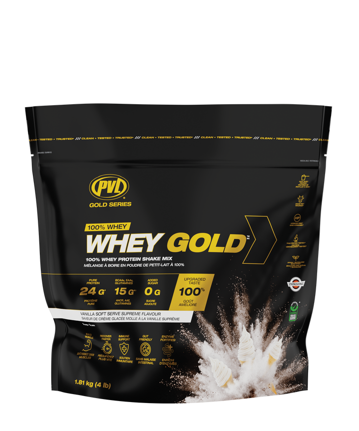 WHEY GOLD – 100% Whey Protein Shake Mix – PVL Canada